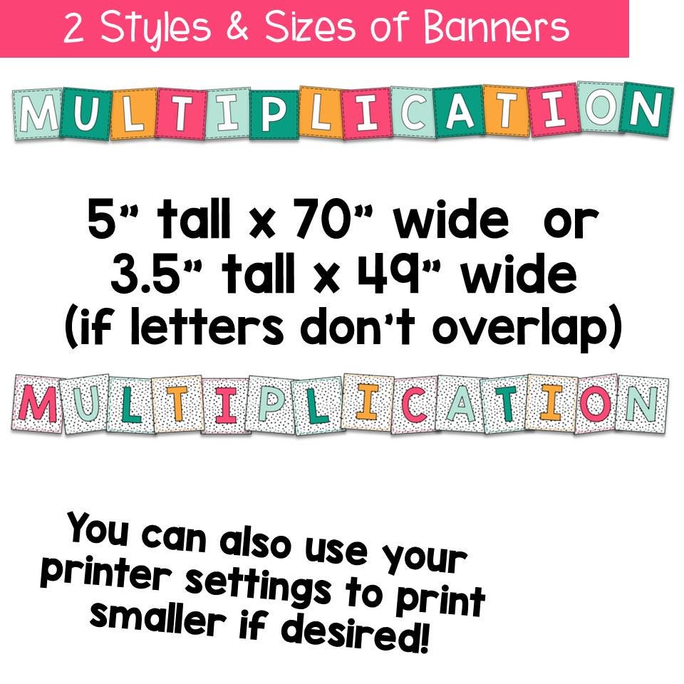 Multiplication Poster Times Tables Posters Skip Counting Display ...