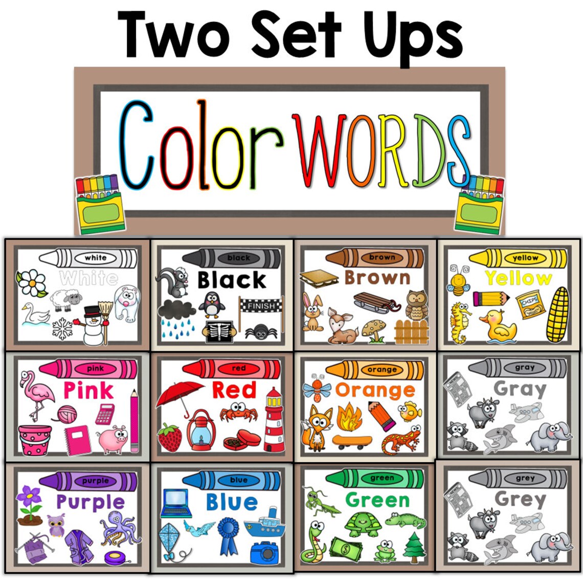 PRINTABLE Color Posters Pack Neutral Classroom Decor - Etsy