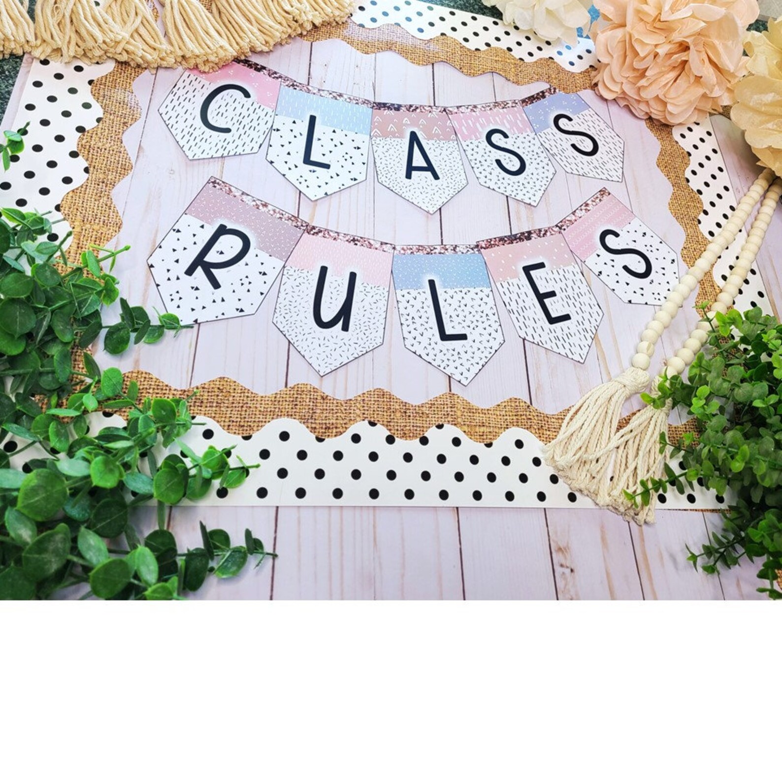 Editable Boho Classroom Rules Posters Neutral Boho Classroom Decor ...