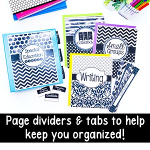 Special Education Teacher Binder Caseload Binder Special Education ...