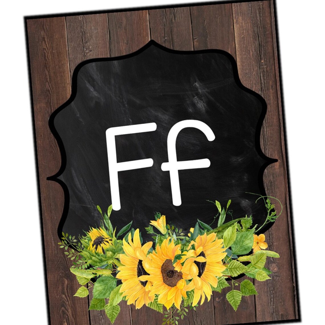 Alphabet Posters for the Classroom Sunflower Farmhouse Classroom Decor ...