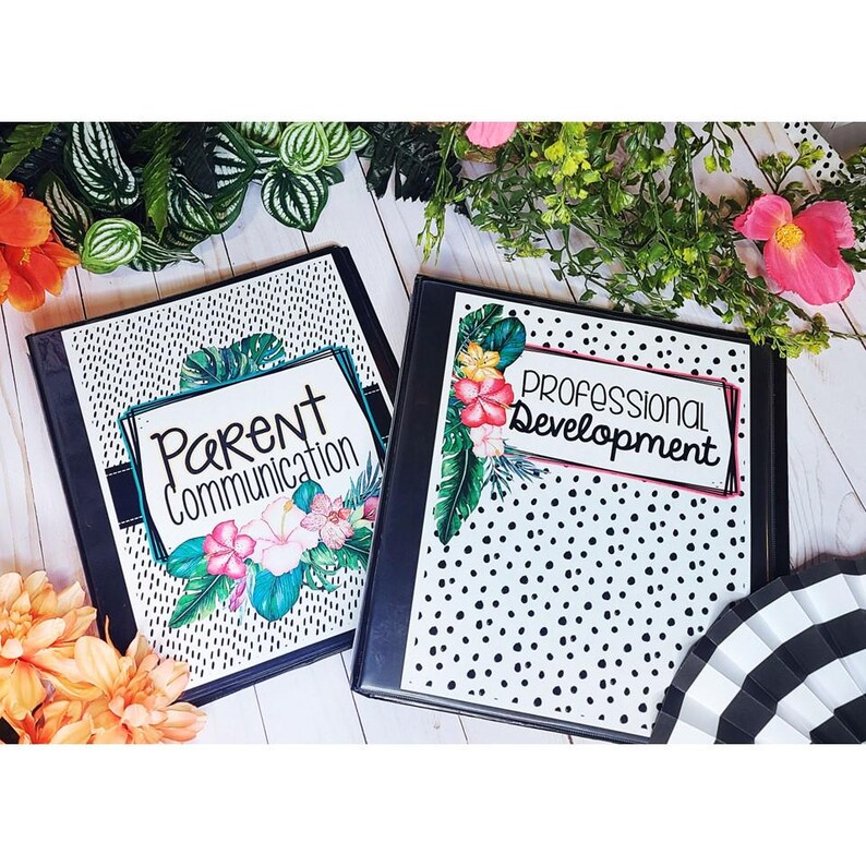 Editable Binder Covers and Spines | Tropical Classroom Decor ...