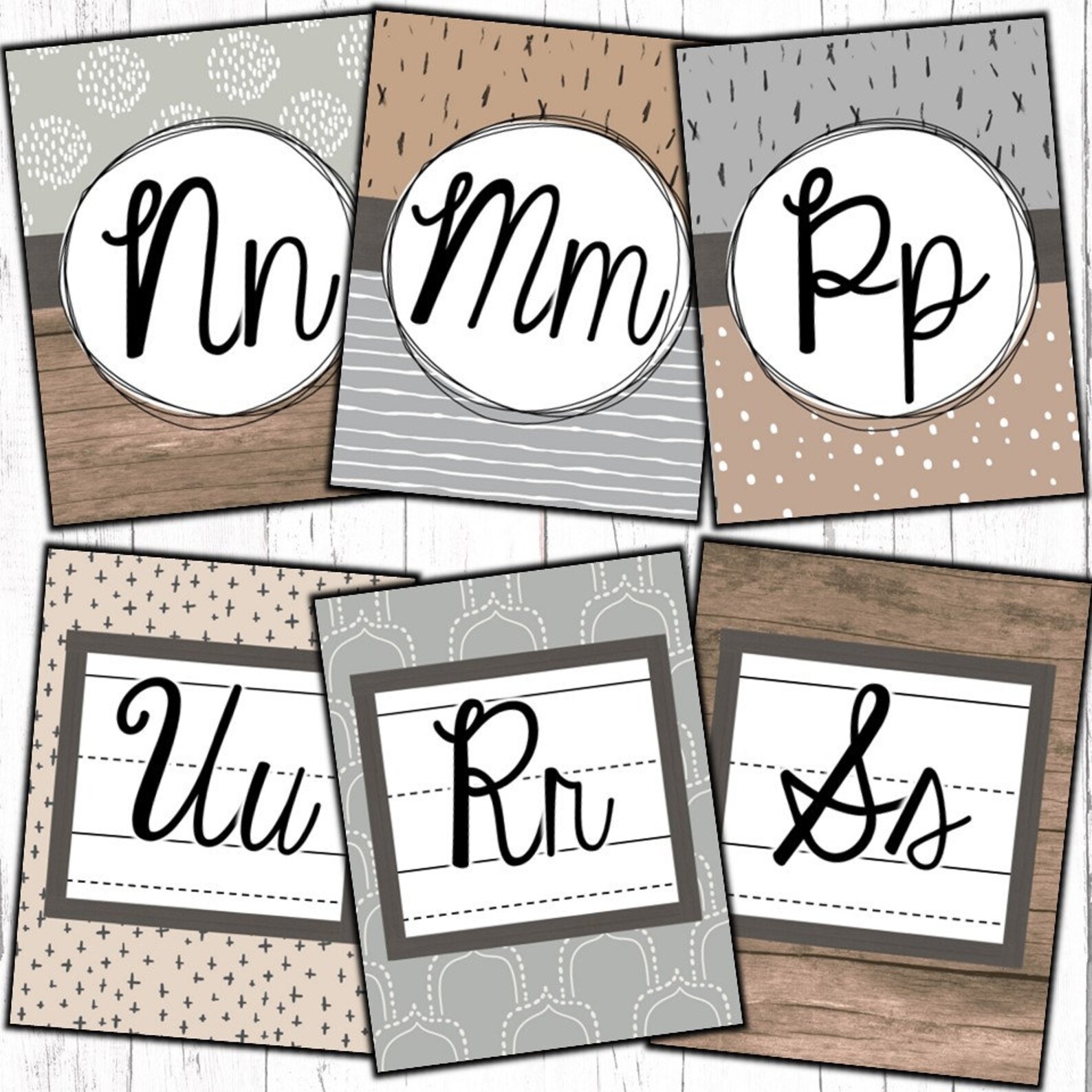 Cursive Alphabet Posters for the Classroom Boho Neutral - Etsy