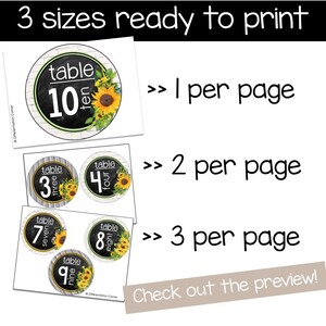 PRINTABLE Table Numbers | Sunflower Farmhouse Classroom Decor Classroom ...