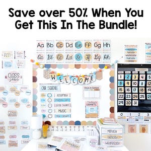 10 Drawer Cart Labels Editable Neutral Boho Classroom Decor Neutral ...