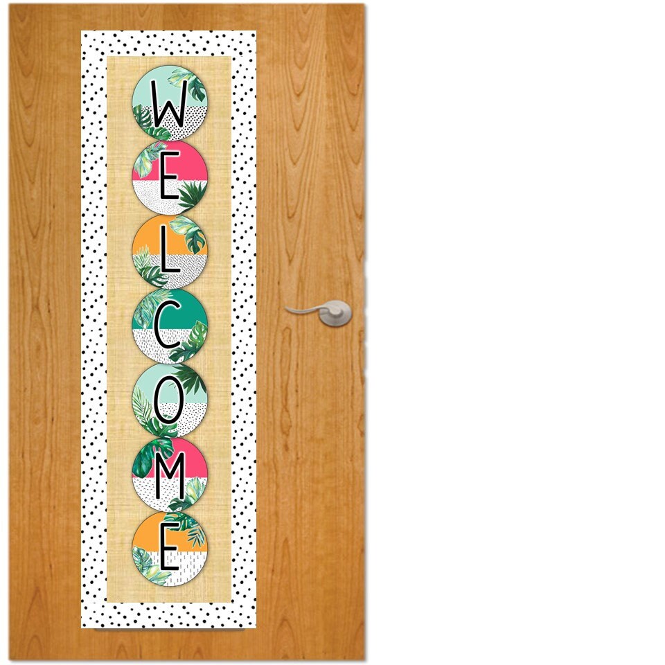 PRINTABLE Welcome Banner Tropical Classroom Decor Tropical Welcome ...