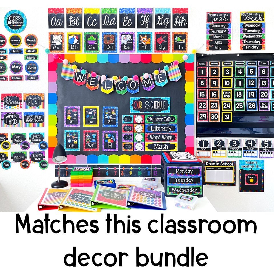 Printable Voice Level Chart Posters Rainbow Classroom Decor Editable ...