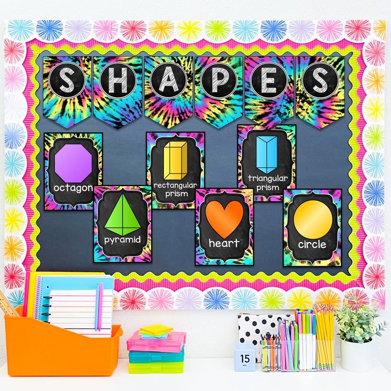 PRINTABLE Shape Posters and Charts Neutral Boho Classroom Decor 2D and ...