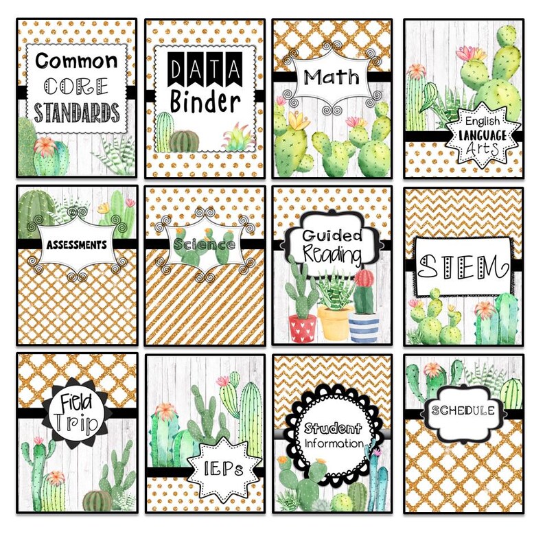 Editable Binder Covers and Spines | Neutral Classroom Decor | Printable ...