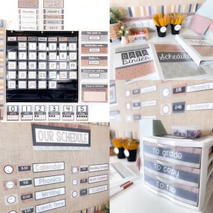 Modern Neutral Boho Classroom Decor Bundle | Classroom Bulletin Board ...