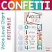 Printable Voice Level Chart Posters, Confetti Rainbow Classroom Decor ...