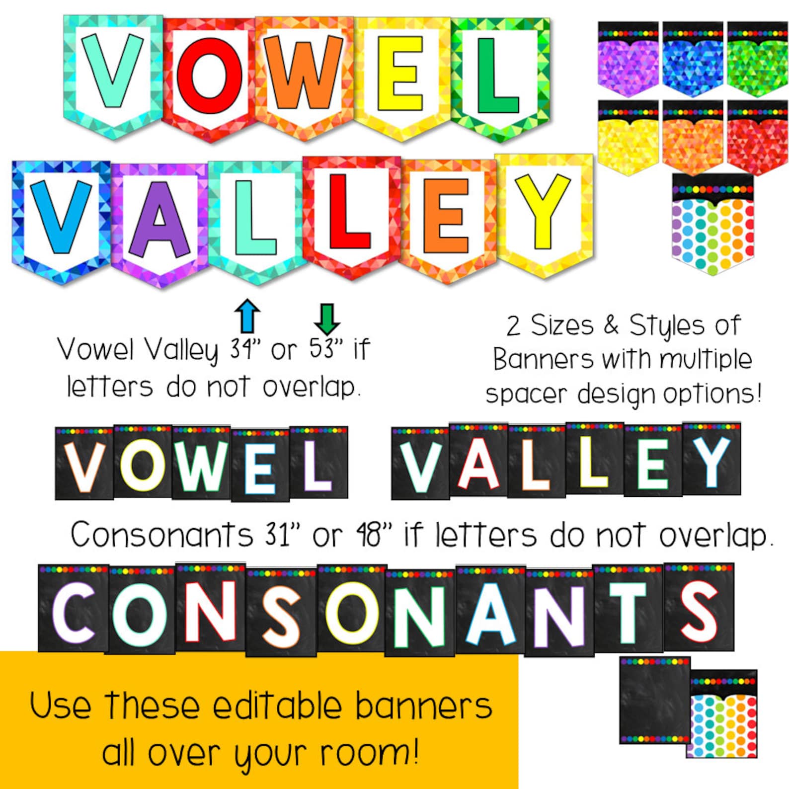 Sound Wall Classroom Posters Rainbow Classroom Decor Phonics Posters ...