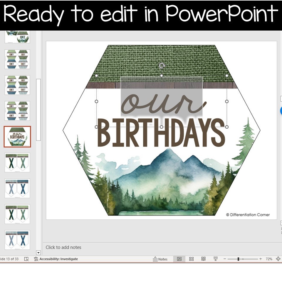 Nature Classroom Decor Birthday Display Nature Classroom Theme Nature ...