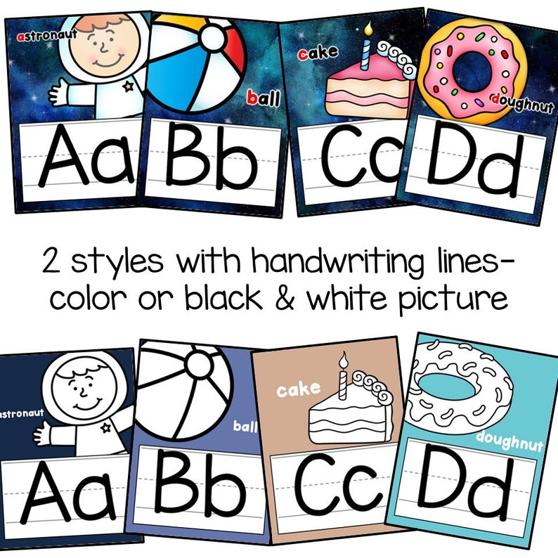 Cursive and Print Alphabet Posters for the Classroom Space Classroom ...