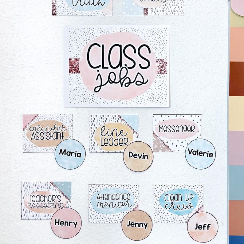 Editable Classroom Job Chart Template Neutral Boho Classroom Decor ...