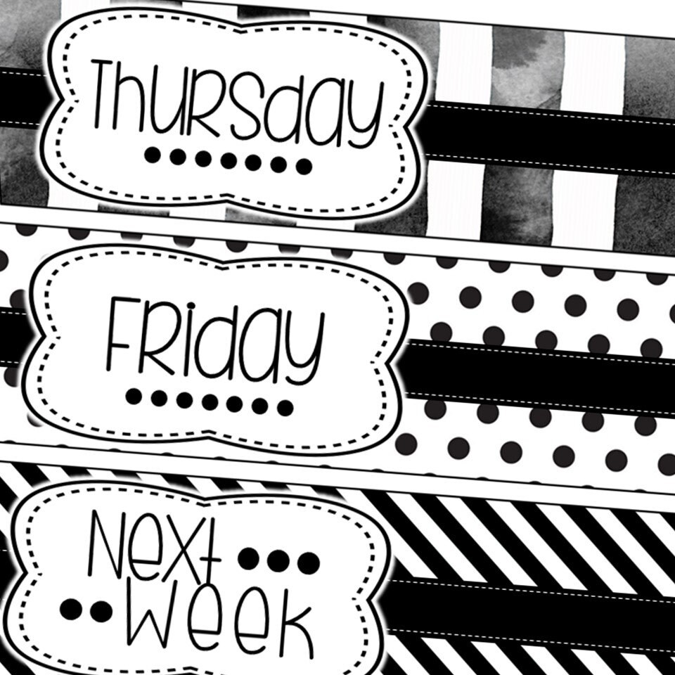 10 Drawer Rolling Cart Labels Editable Black and White Classroom Decor ...