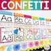 Alphabet Posters With Pictures for the Classroom Confetti Rainbow ...