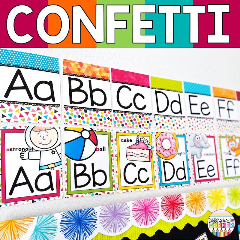 Colorful Alphabet Posters - Etsy