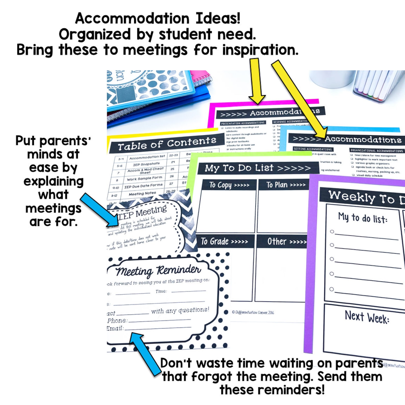 Special Education Teacher Binder Caseload Binder Special Education ...