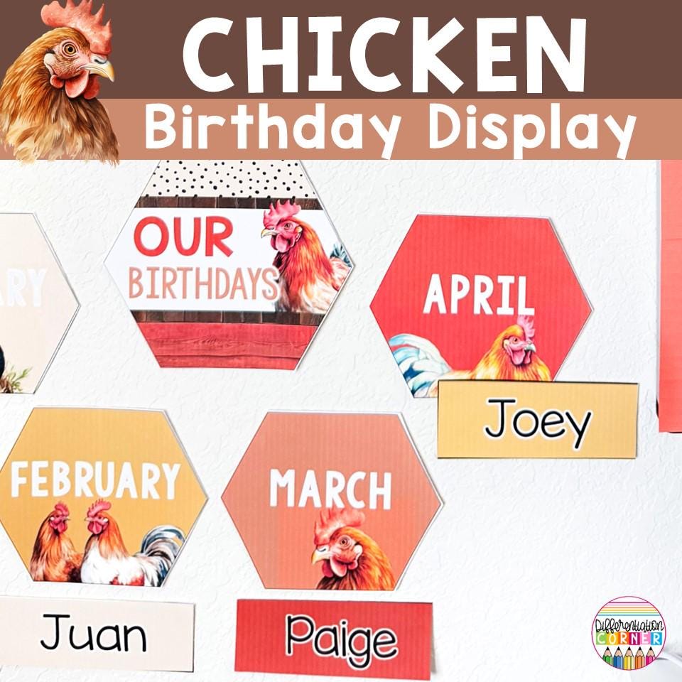 Chicken Farm Classroom Birthday Display Farmhouse Classroom Decor Farm ...