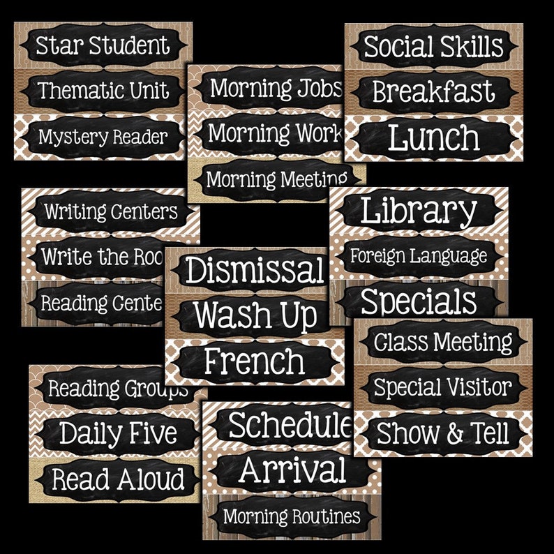 Editable Daily Schedule Cards Farmhouse Classroom Decor - Etsy