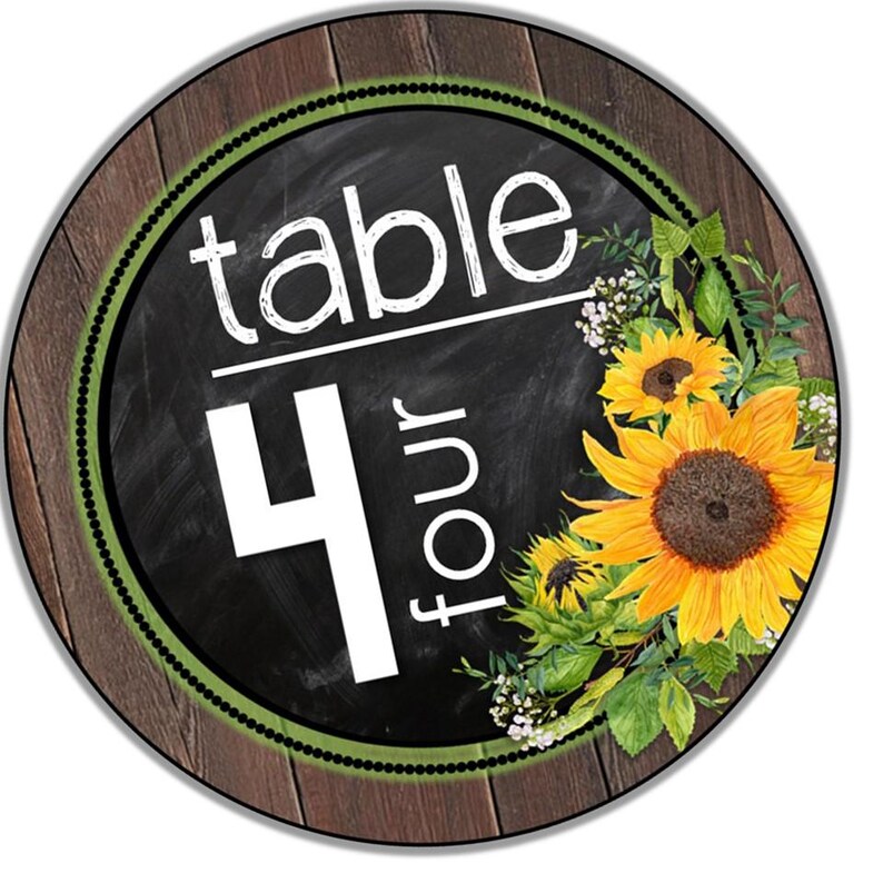 PRINTABLE Table Numbers | Sunflower Farmhouse Classroom Decor ...