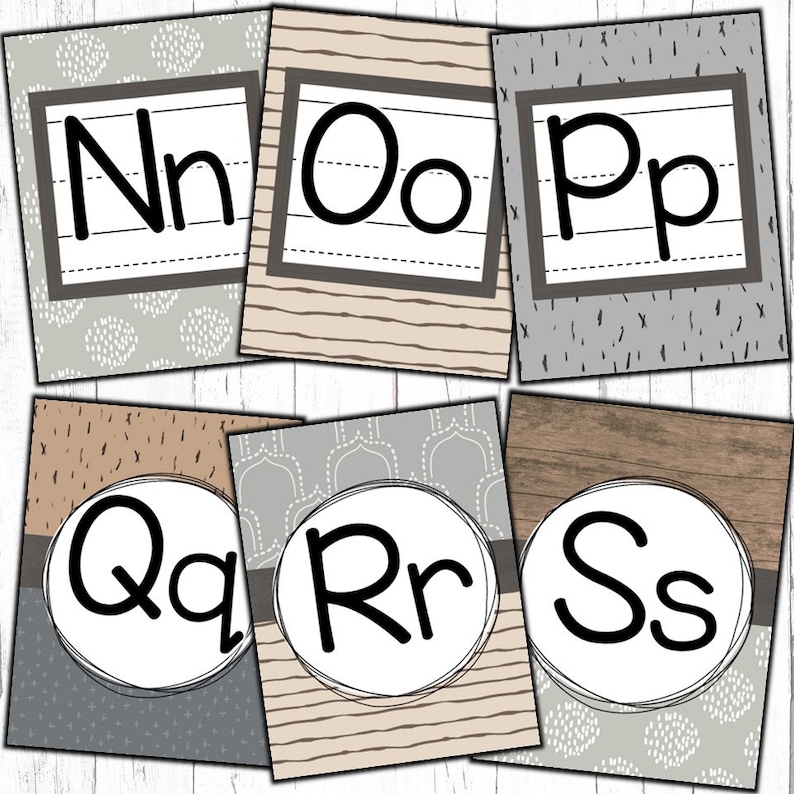 Alphabet Posters for the Classroom Neutral Boho Classroom Decor ...
