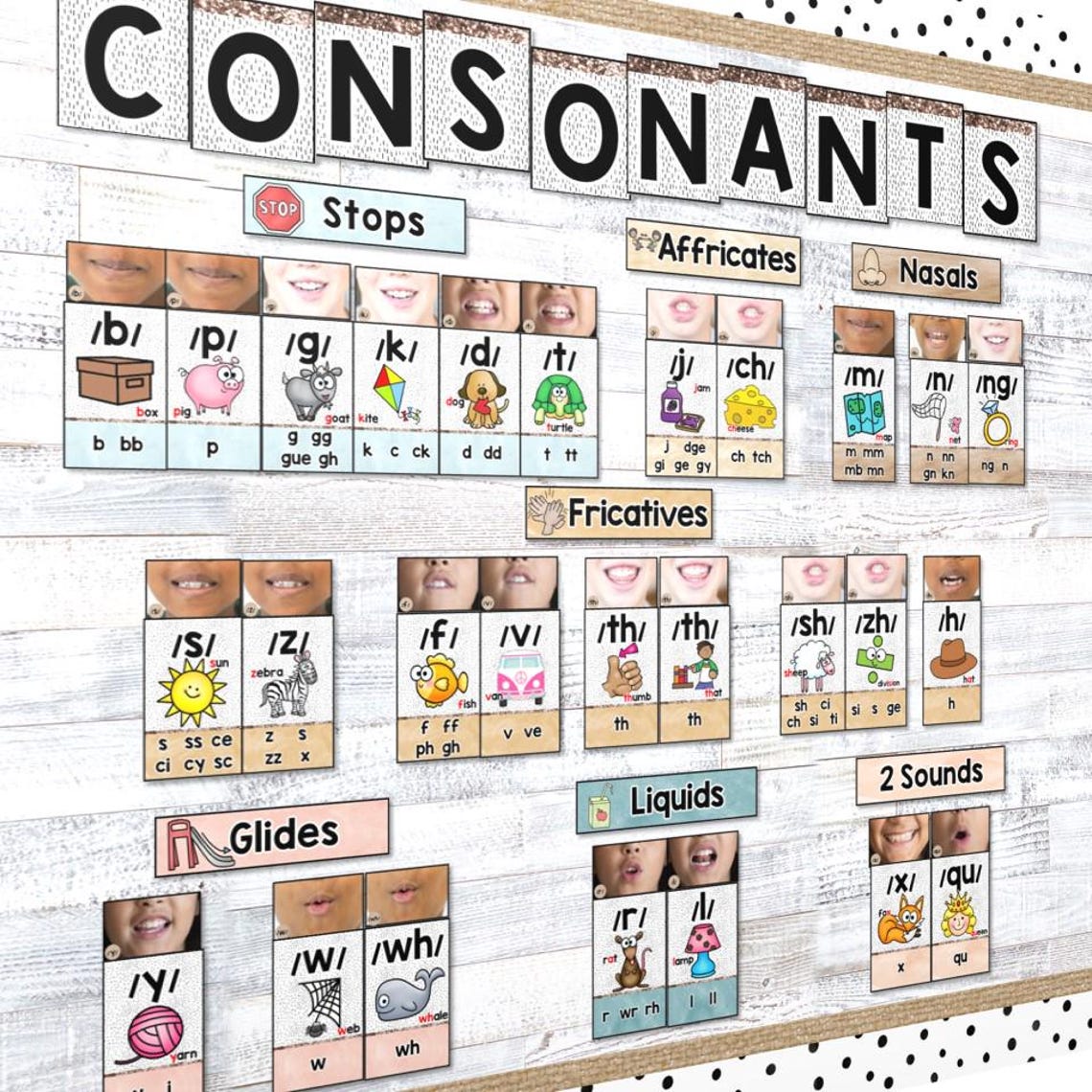 Sound Wall Classroom Posters | Boho Neutral Classroom Decor Phonics ...