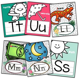Cursive and Print Alphabet Posters for the Classroom Printable Alphabet ...