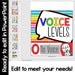 Printable Voice Level Chart Posters Rainbow Classroom Decor Editable ...
