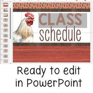 Editable Daily Schedule Cards Chicken Farmhouse Classroom Decor ...