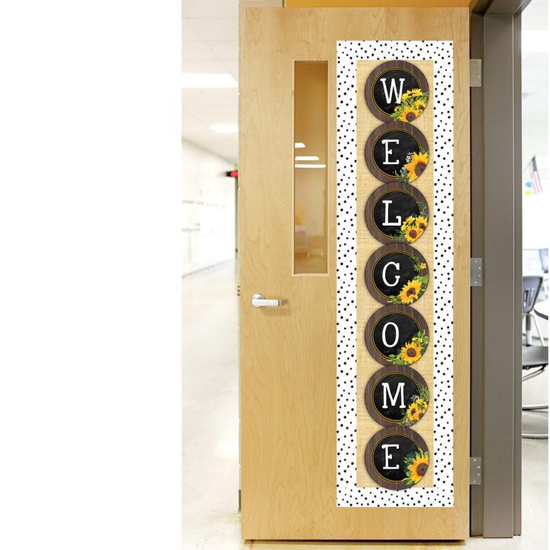 PRINTABLE Welcome Banner | Sunflower Farmhouse Classroom Decor ...
