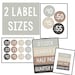 PRINTABLE Neutral Clock Label Numbers in 5 Minute Intervals | Neutral ...