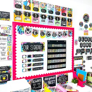 Tie Dye Retro Classroom Decor Bundle Classroom Groovy Classroom ...