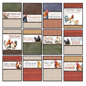 Editable Chicken Binder Covers and Spines Farmhouse Classroom Decor ...