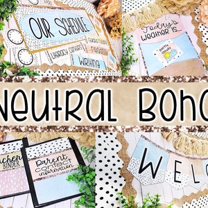 Farmhouse Neutral Classroom Decor Bundle Classroom Bulletin Board ...