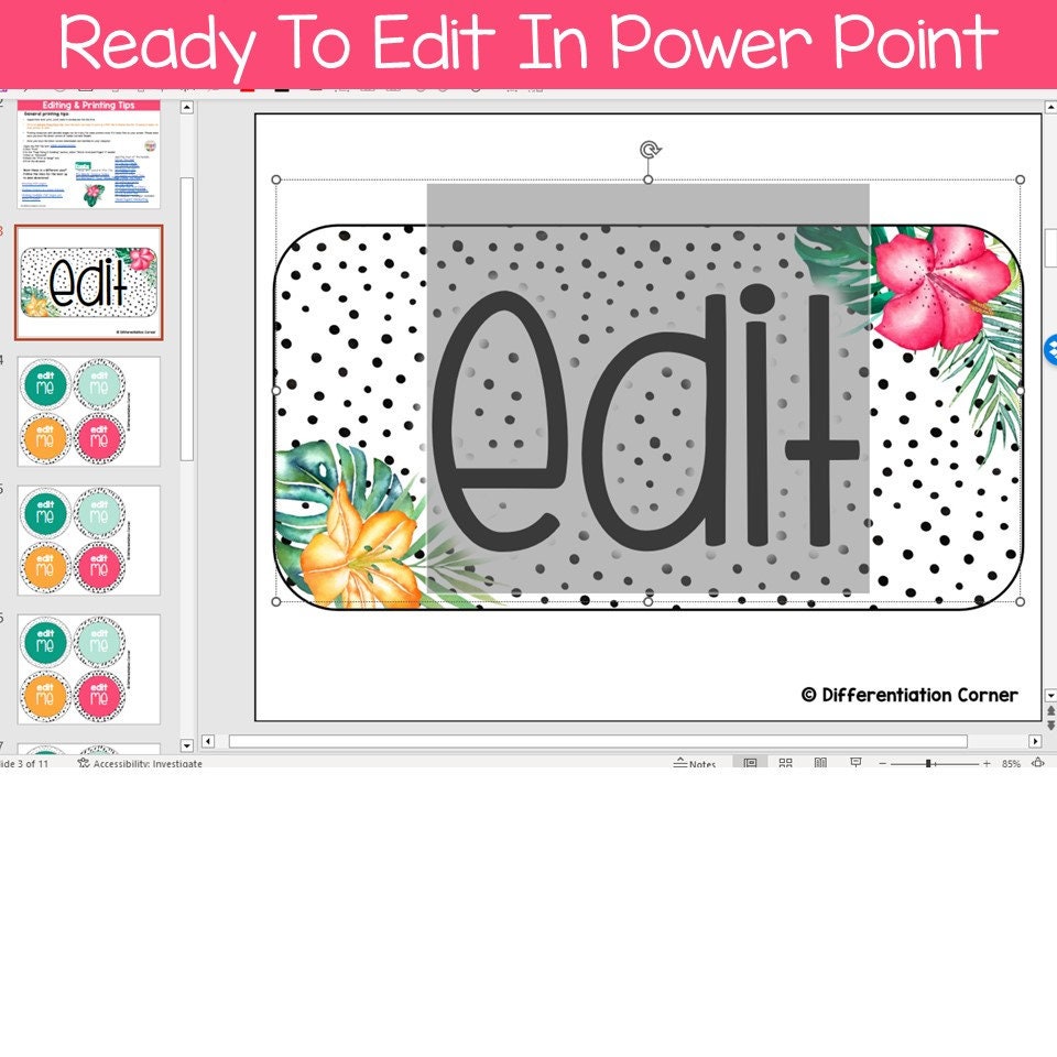 Positive Affirmation Station Cards Display Tropical Classroom Decor ...