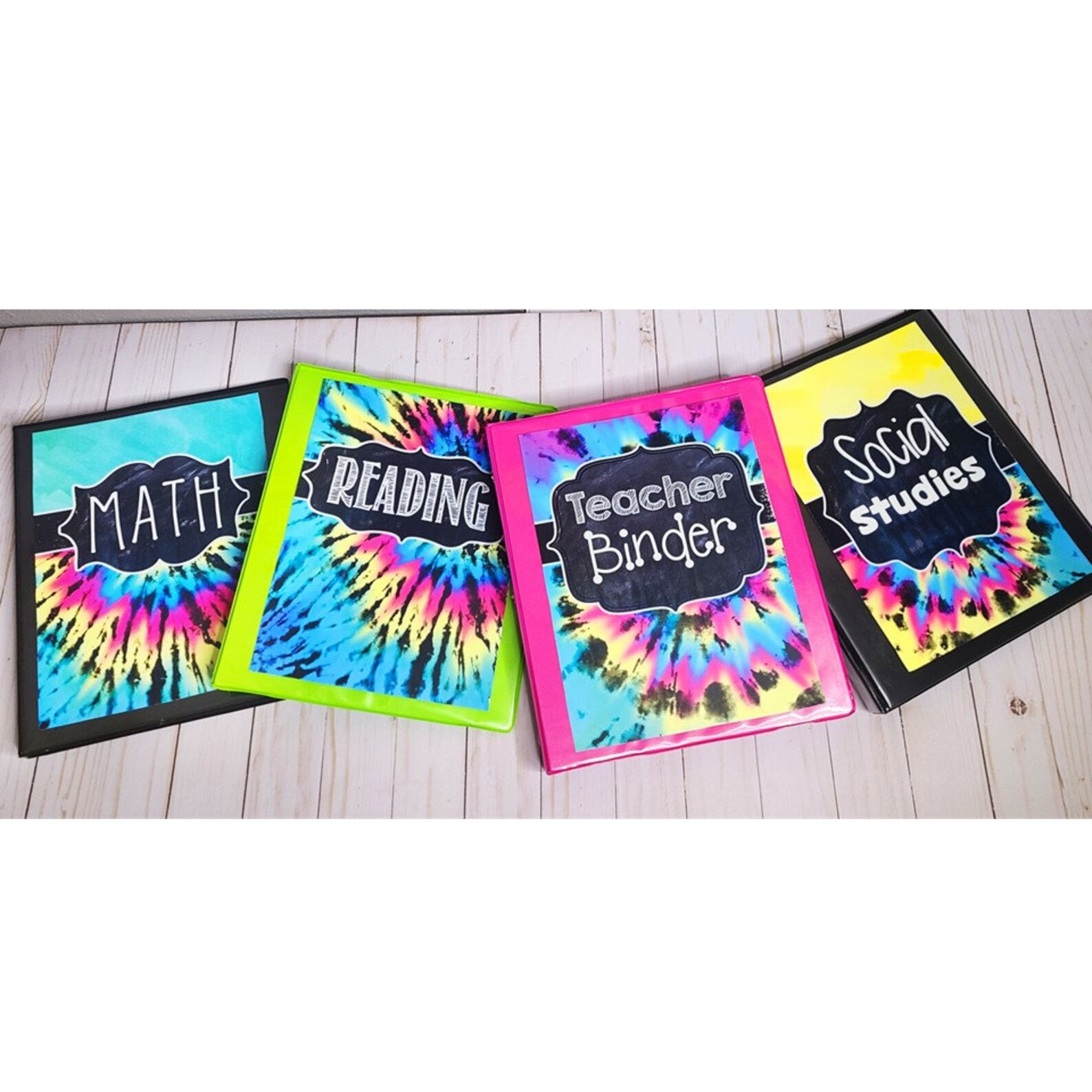 Editable Groovy Hippie Binder Covers and Spines Tie Dye Classroom Decor ...