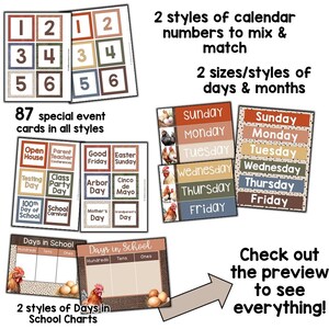 Chicken Classroom Calendar Set & Weather Display Farmhouse Classroom ...