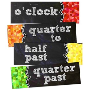 PRINTABLE Rainbow Clock Label Numbers in 5 Minute Intervals | Rainbow ...