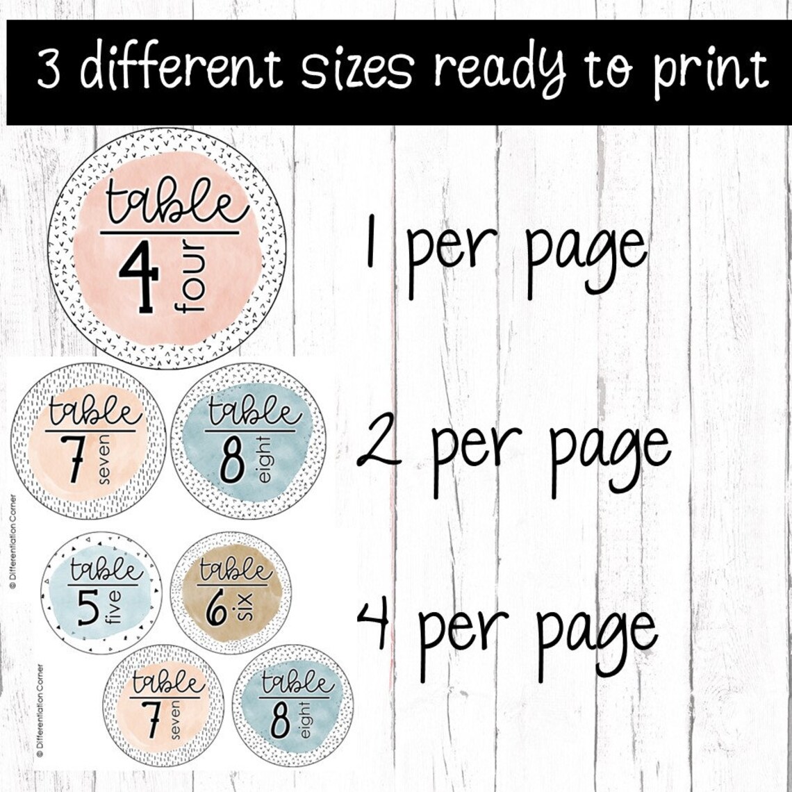 PRINTABLE Boho Table Numbers Neutral Boho Classroom Decor - Etsy