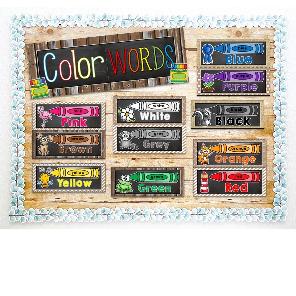 PRINTABLE Color Posters Pack | Neutral Classroom Decor | Farmhouse ...