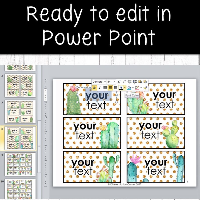 Cactus Teacher Tool Box Labels Cactus Classroom Decor Teacher - Etsy