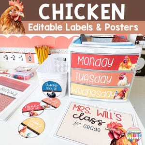 Editable Farmhouse Classroom Labels Farm Theme Classroom Decor ...