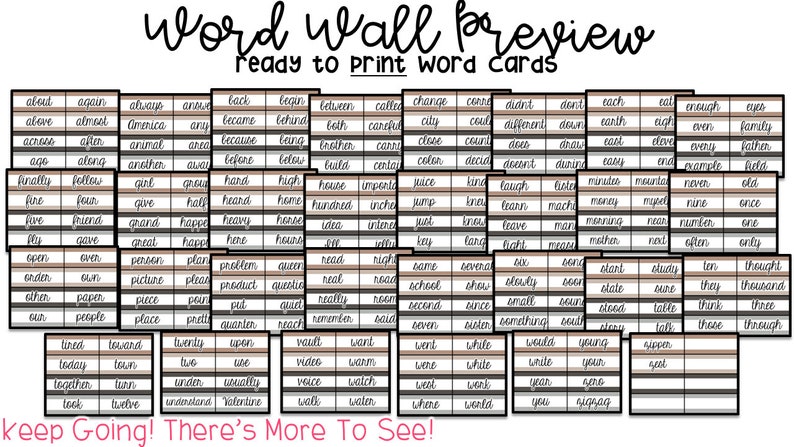 Classroom Word Wall Display Editable Neutral Boho Classroom Decor Word ...