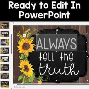 Editable Classroom Rules Posters Sunflower Farmhouse Classroom Decor ...