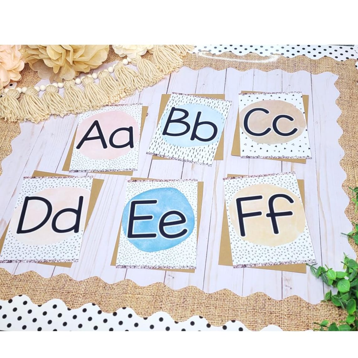 Alphabet Posters With Pictures for the Classroom | Neutral Boho ...