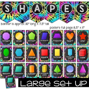 PRINTABLE Shape Posters and Charts Neutral Boho Classroom Decor 2D and ...