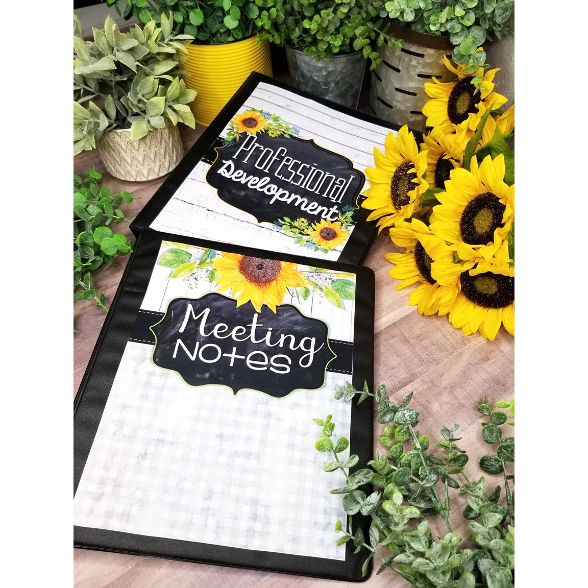 Editable Binder Covers and Spines Sunflower Farmhouse - Etsy