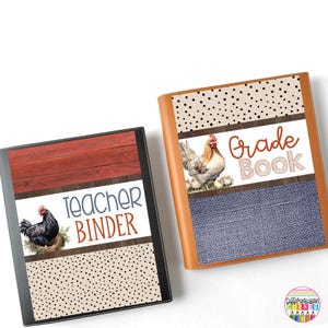 Editable Chicken Binder Covers and Spines Farmhouse Classroom Decor ...